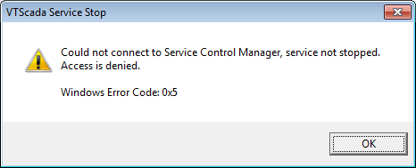 Service Error Dialogs