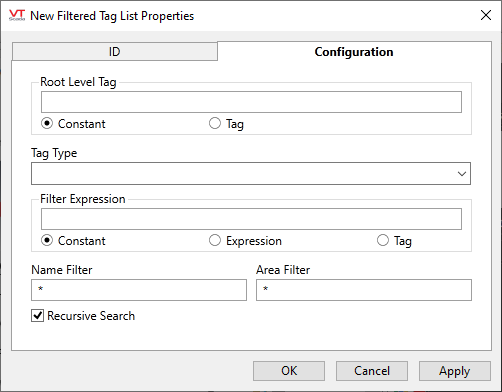 Filtered Tag List Tag