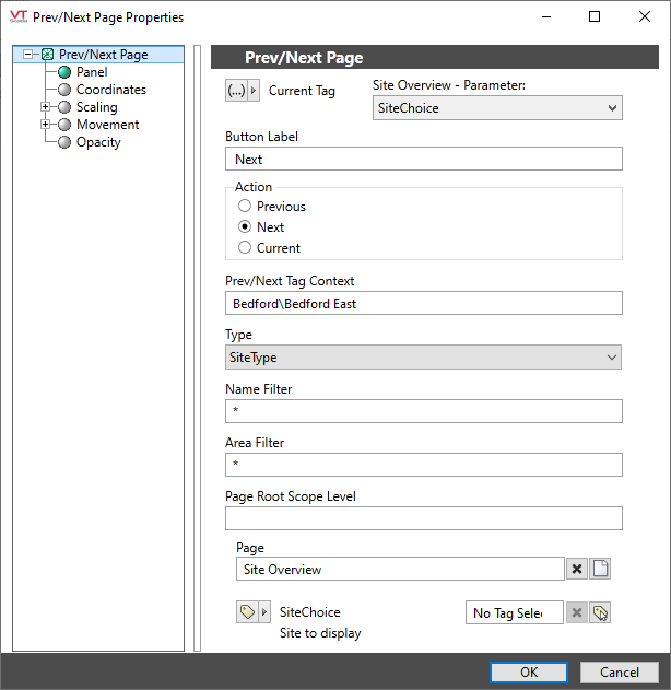 Prev/Next Page Widget