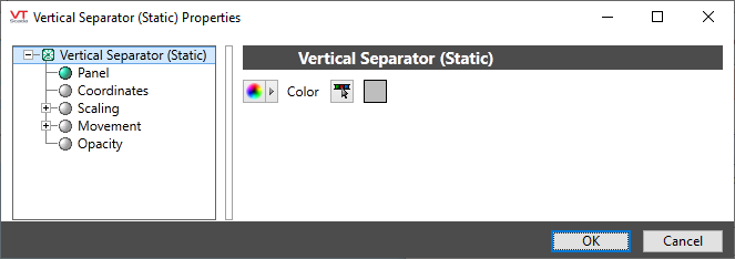 Vertical Separator (Static) Widget