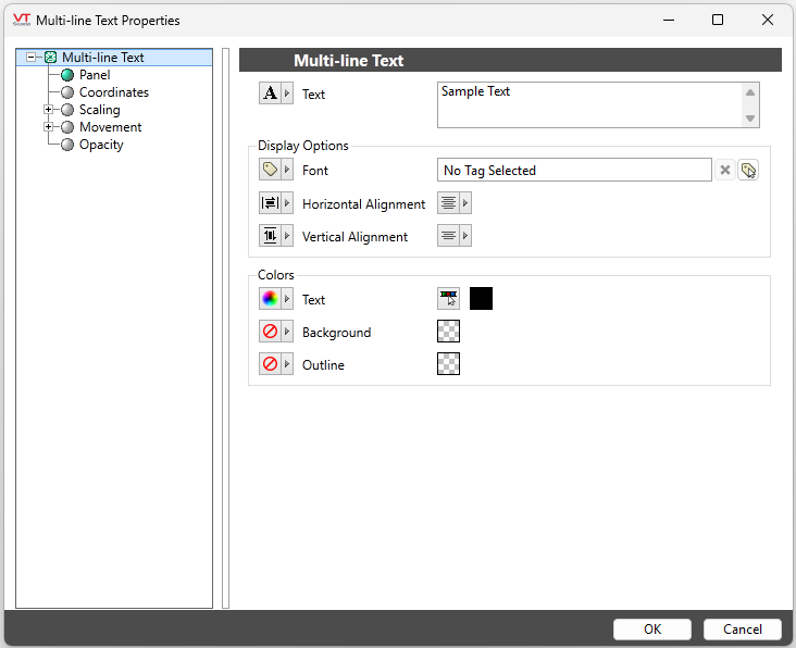Multi Line Text Widget