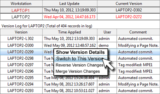 VTScada Application Version Control