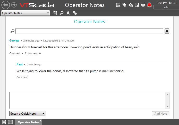 SCADA Operator Logbook